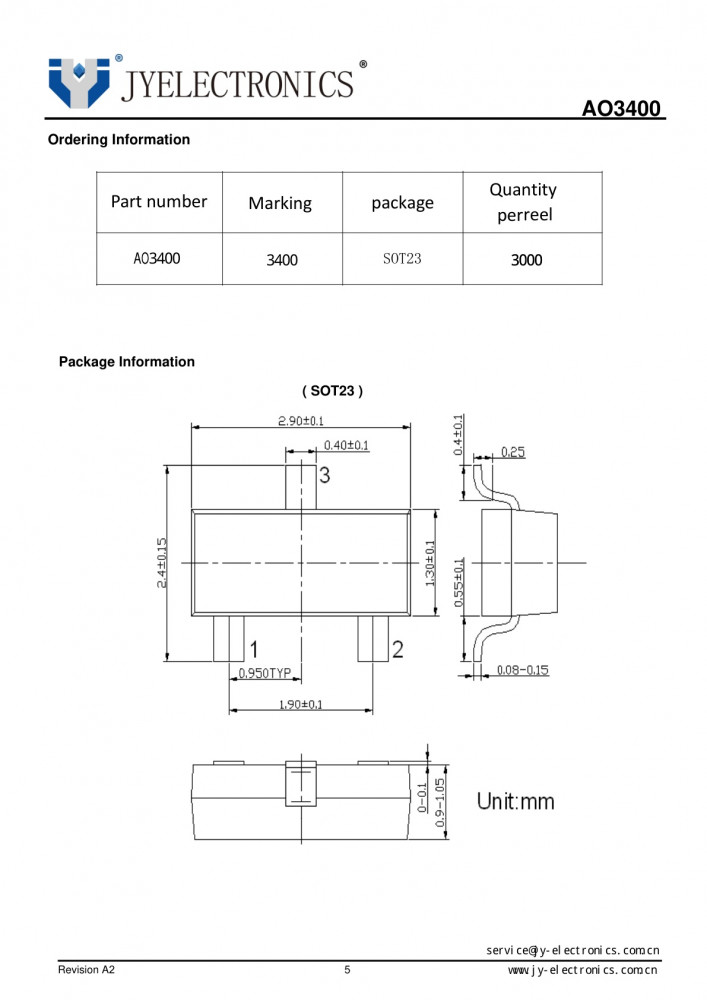 AO3400 datasheet page 5