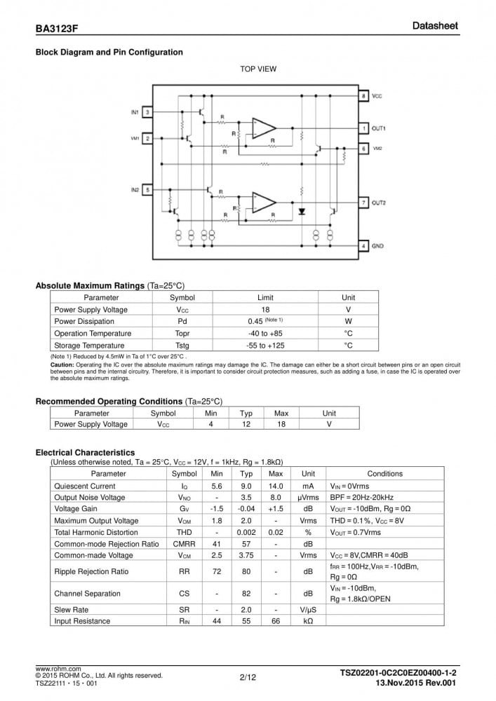 BA3123F-E2 datasheet page 2