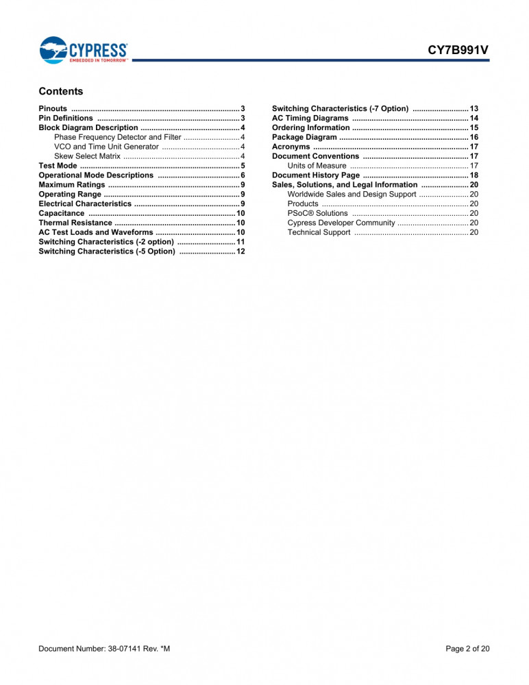 CY7B991V datasheet page 2
