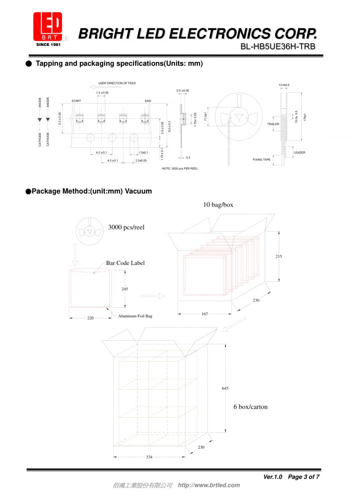 BL-HB5UE36H-TRB datasheet page 3