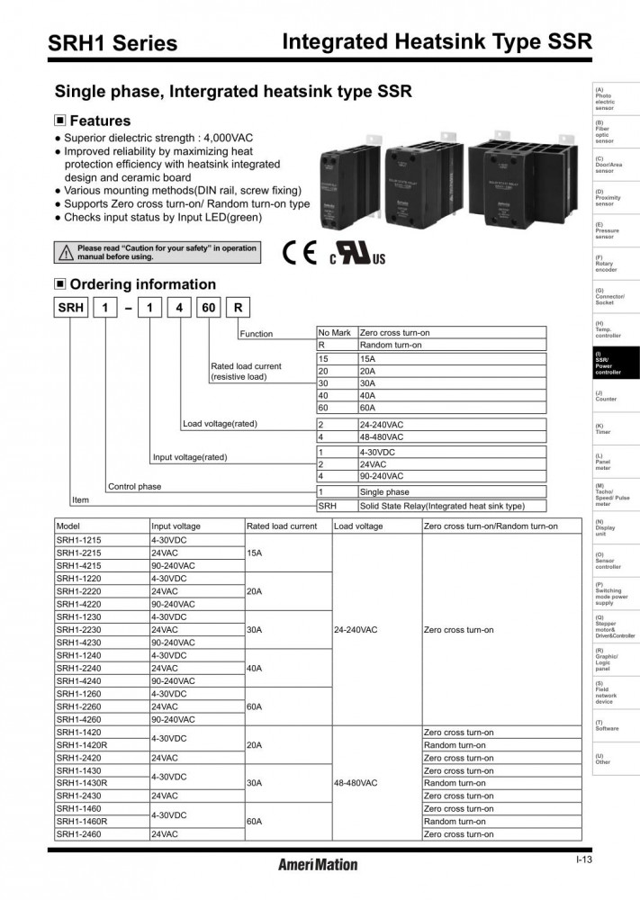SRH1 Series technical document page 1