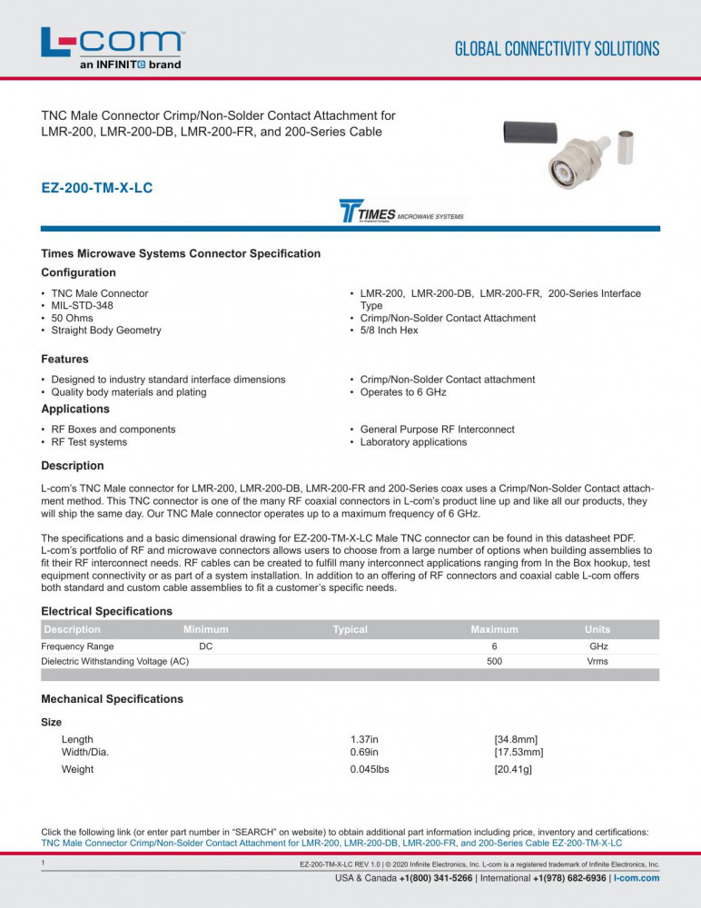 EZ-200-TM-X-LC datasheet page 1