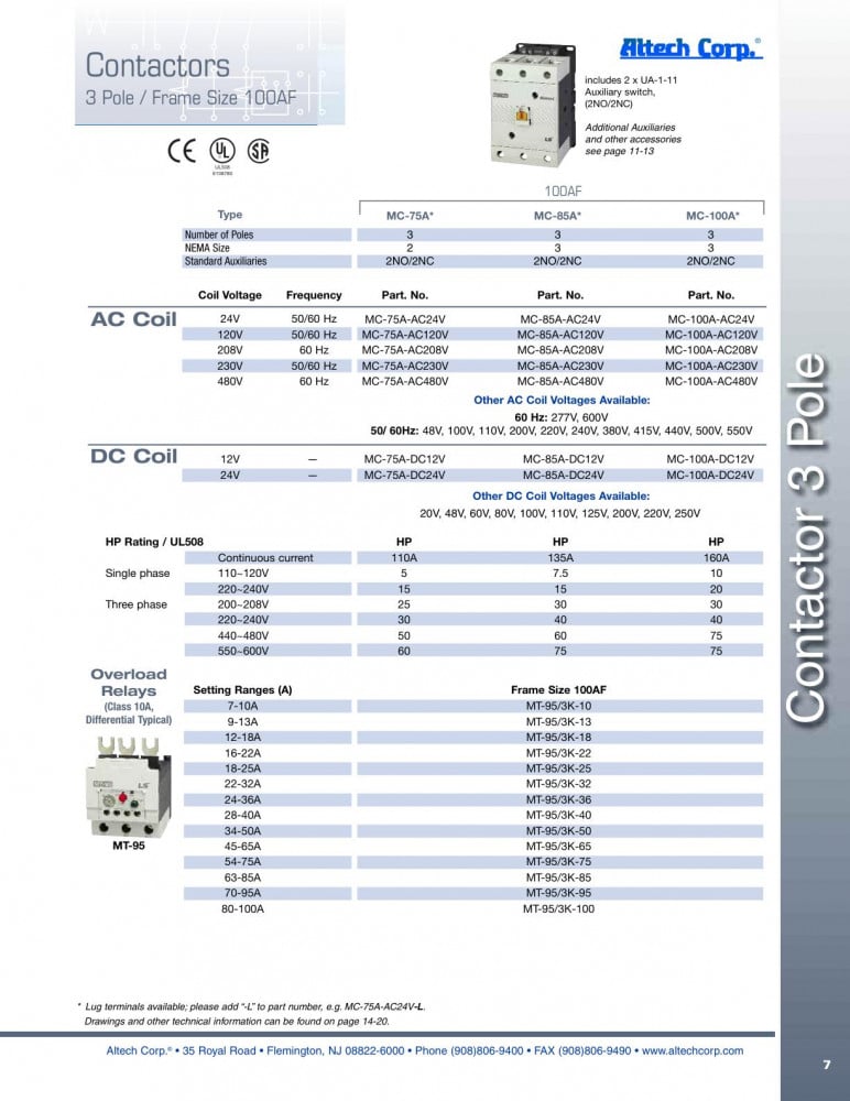 Altech MC Series document page 7