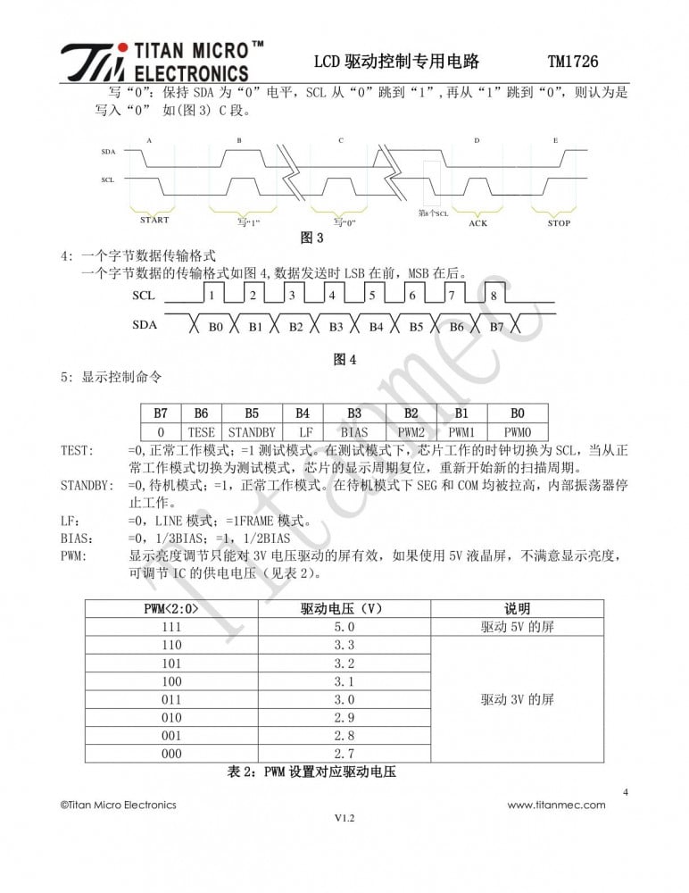 TM1726 datasheet page 4