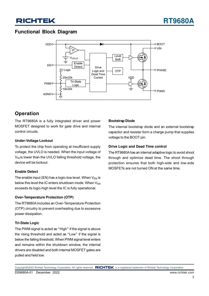 RT9680A datasheet page 3