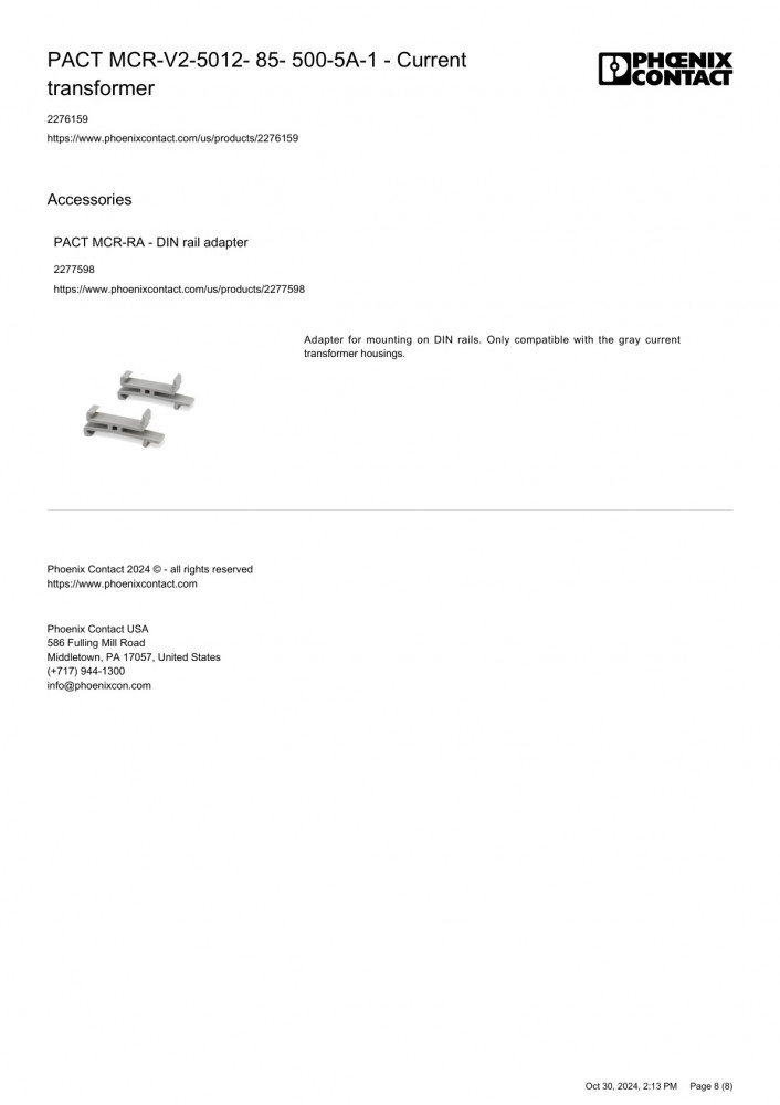 Phoenix Contact 2276159 technical document page 8