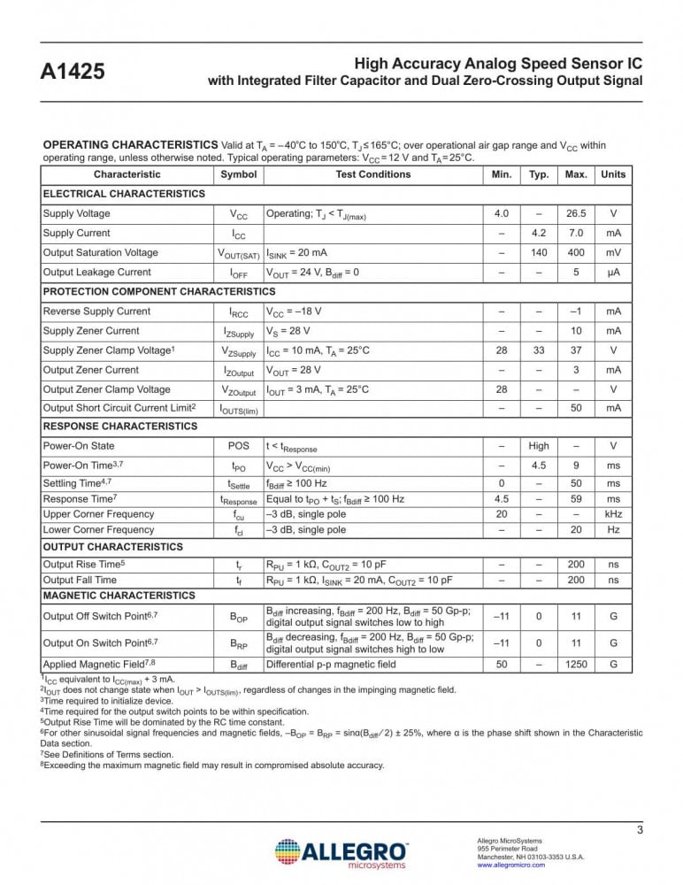 A1425LK-T datasheet page 3