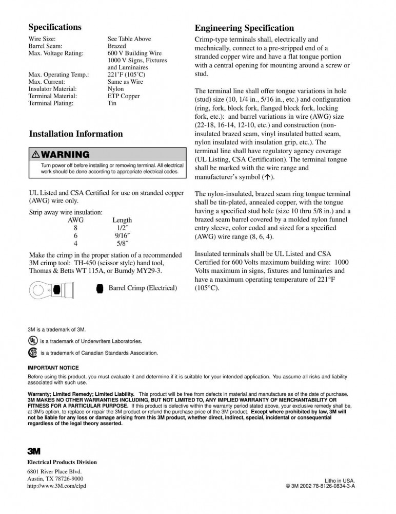 3M 94763 technical document page 2