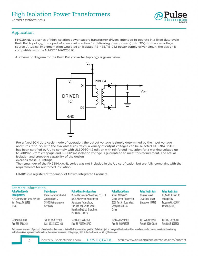 PH9384 series datasheet page 2