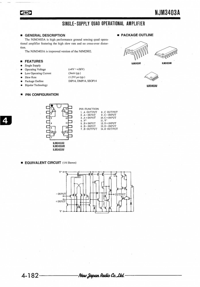 NJM3403AV-TE1 datasheet page 1