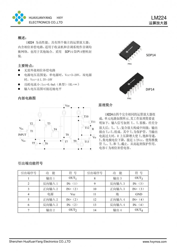 LM224 datasheet page 1