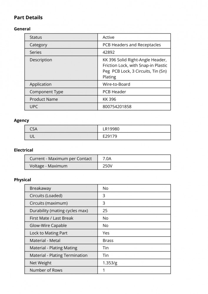 MOLEX 26607030 product document image 2