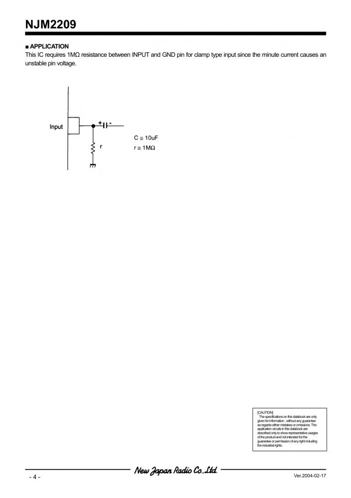 NJM2209M technical document page 5