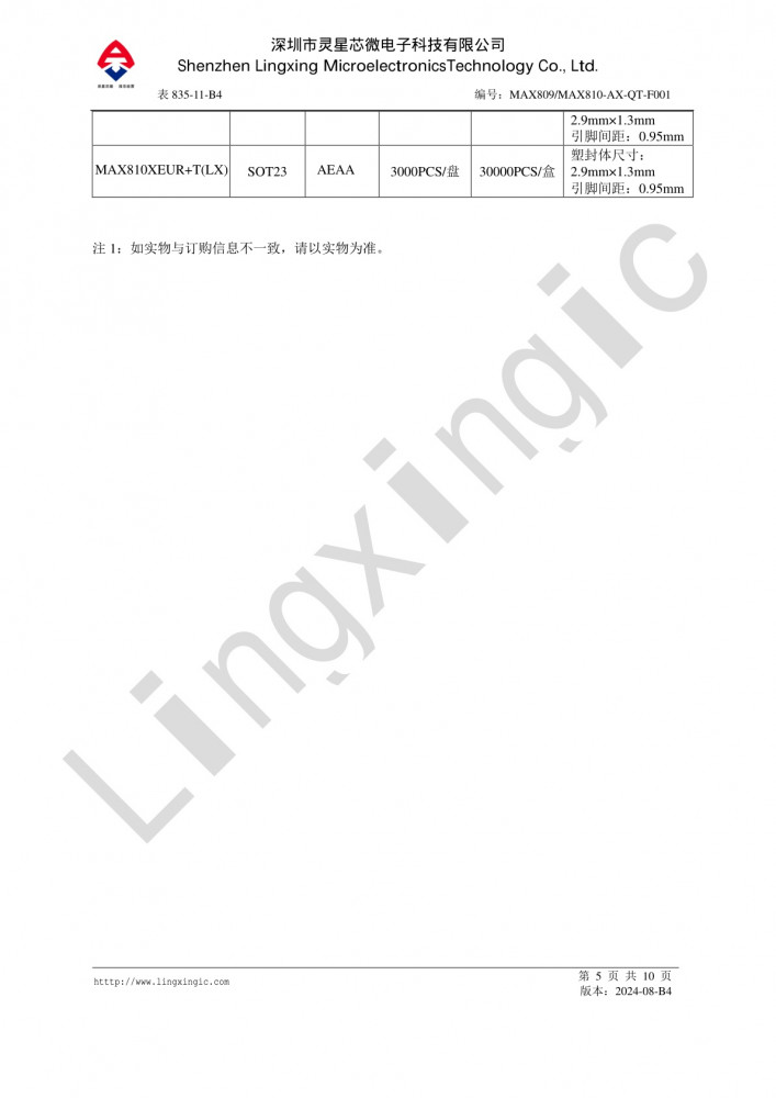 MAX809 MAX810 datasheet page 5