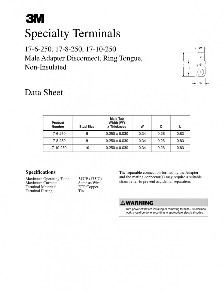 3M 17-8-250 technical document page 1