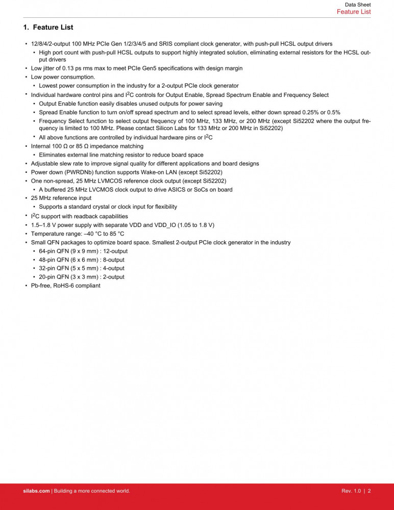 SI52202-A01BGM datasheet page 2