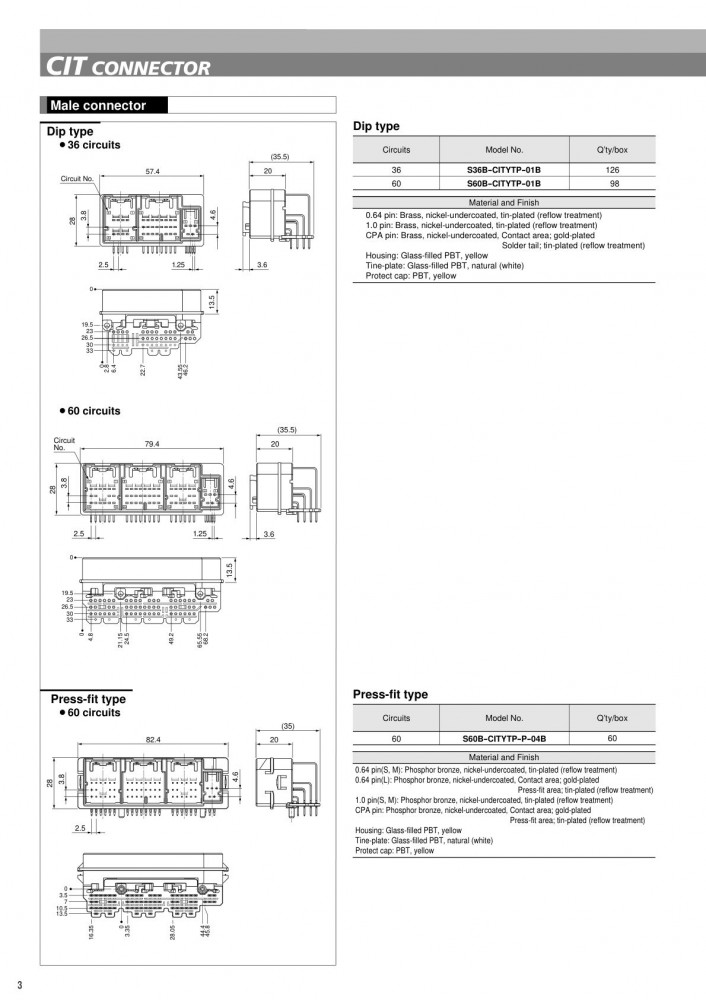 JST CIT connector documentation page 3