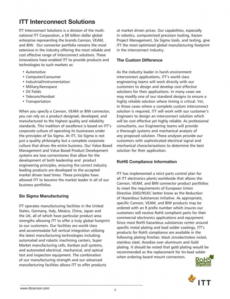 ITT CANNON APD documentation page 3