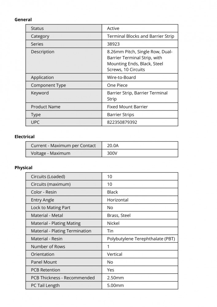 MOLEX 389230010 technical document image, page 2