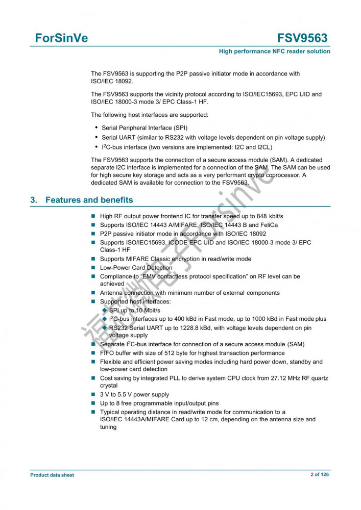 FSV9563 datasheet page 2