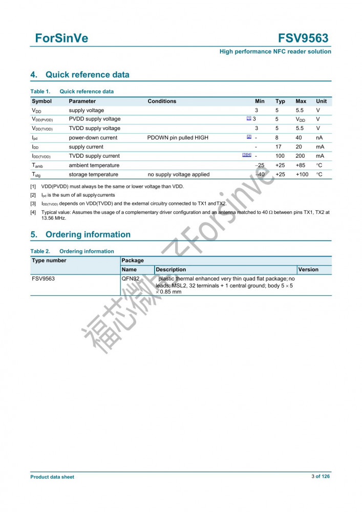 FSV9563 datasheet page 3