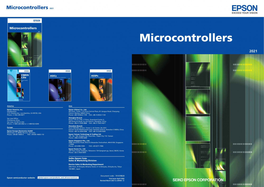 EPSON microcontroller document page 1