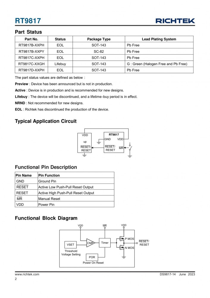 RT9817 datasheet page 2