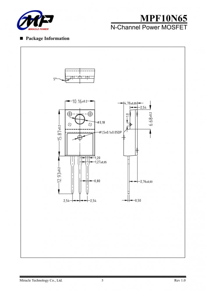 MPF10N65 datasheet page 5