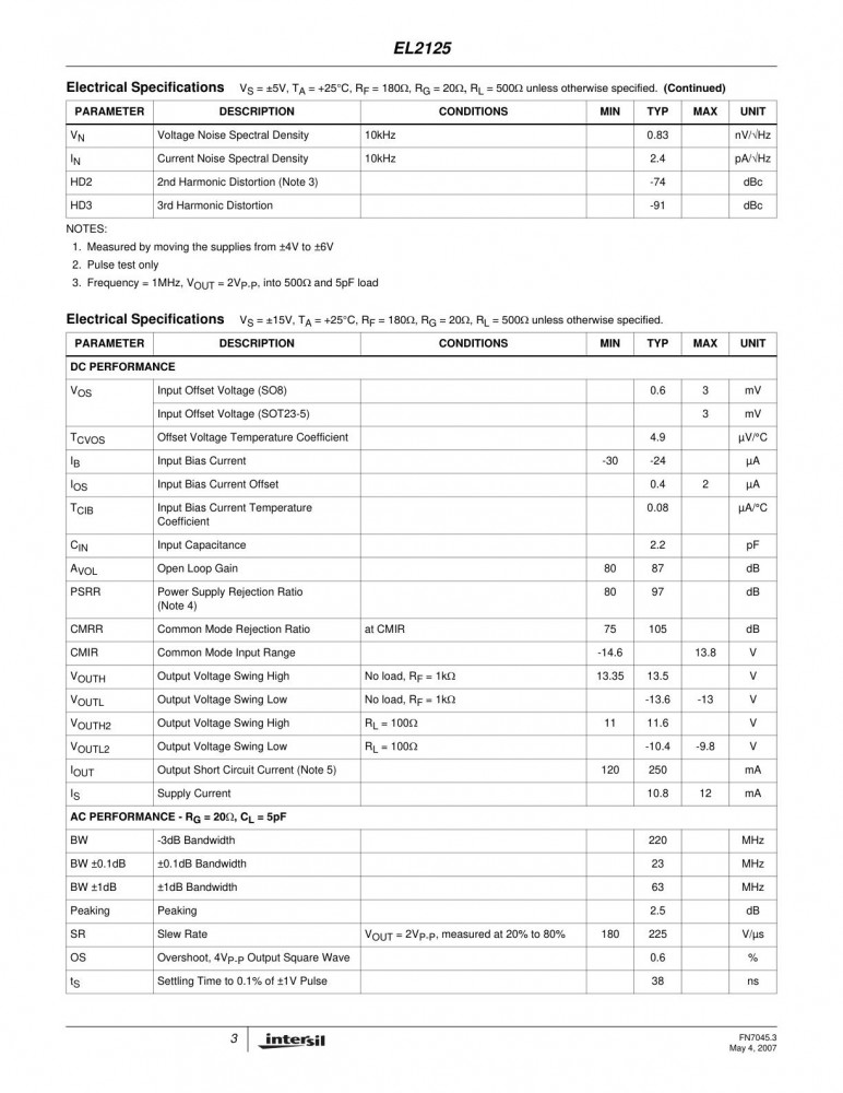 EL2125CS documentation page 3