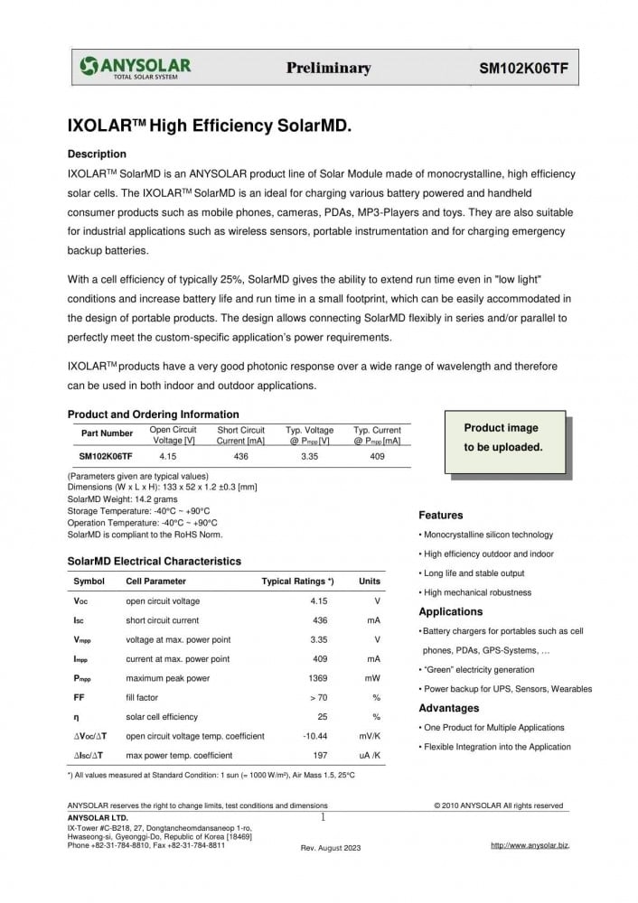 SM102K06TF technical document page 1