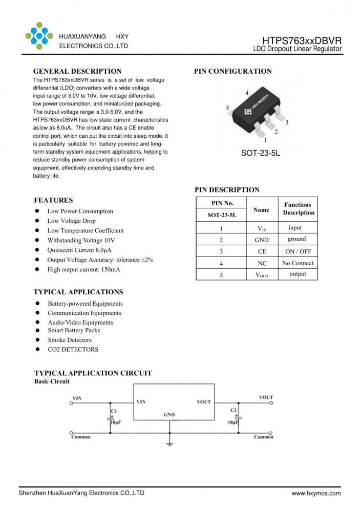 HTPS76350DBVR datasheet page 1