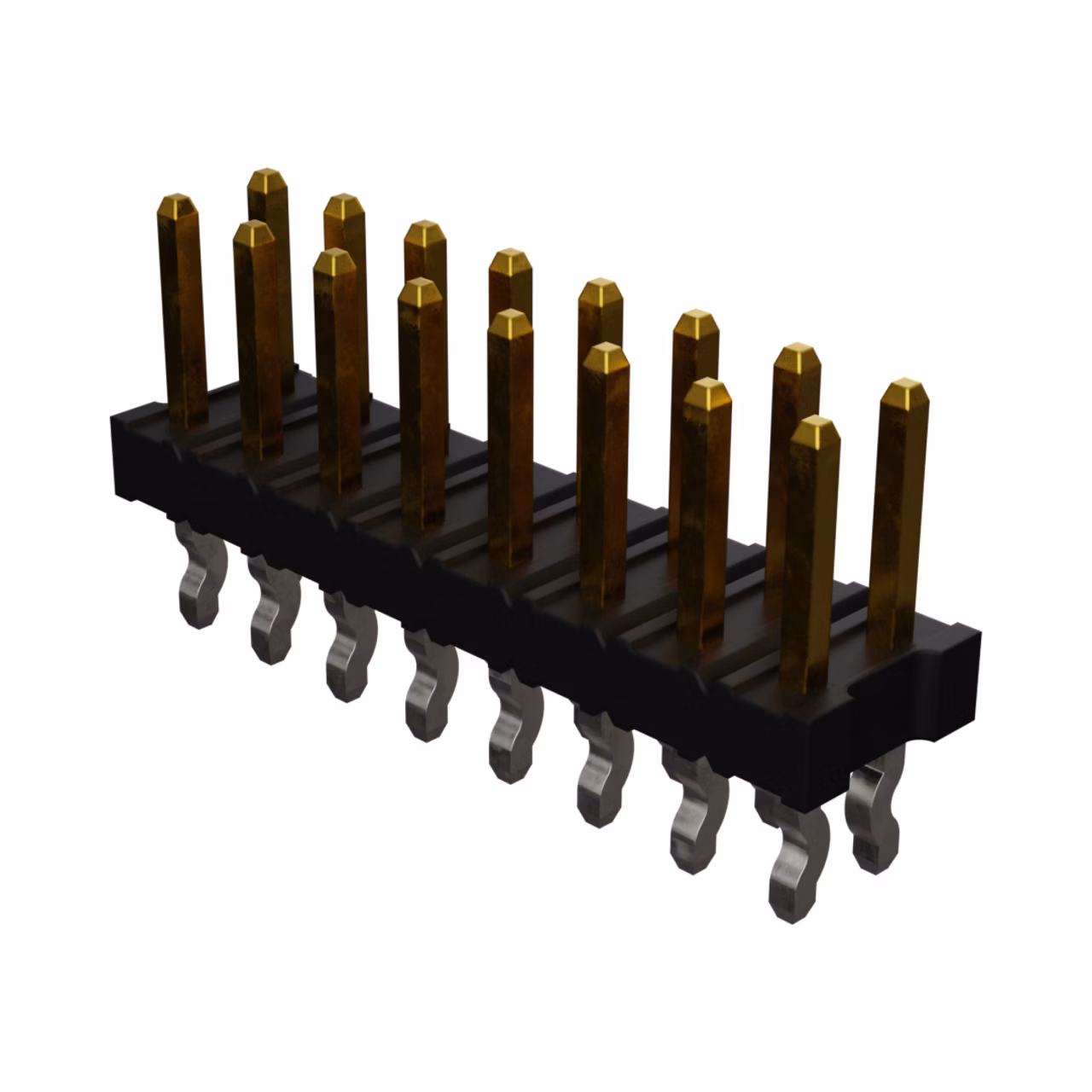 2.00mm Pitch Milli-Grid Straddle Mount Header, 16 Circuits, 0.38µm Gold (Au) Selective Plating, Lead-Free for sale