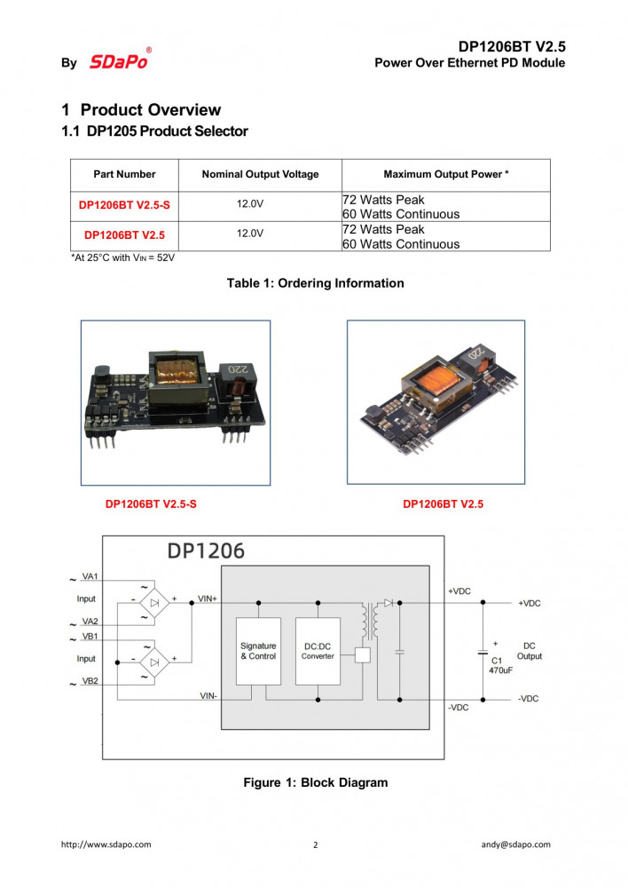 DP1206BT V2.5-S datasheet page 2