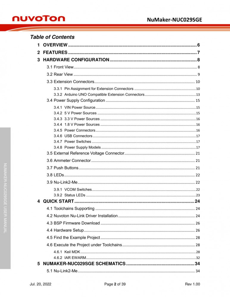 NuMaker-NUC029SGE manual page 2