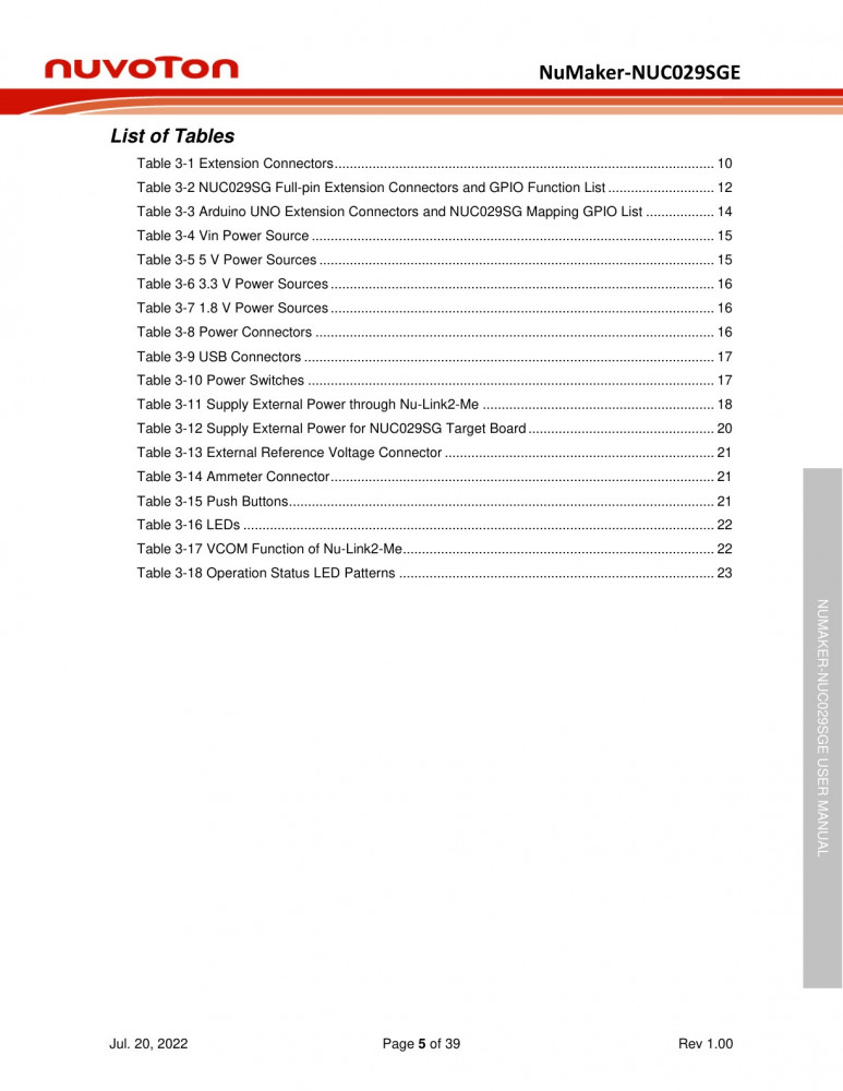 NuMaker-NUC029SGE manual page 5