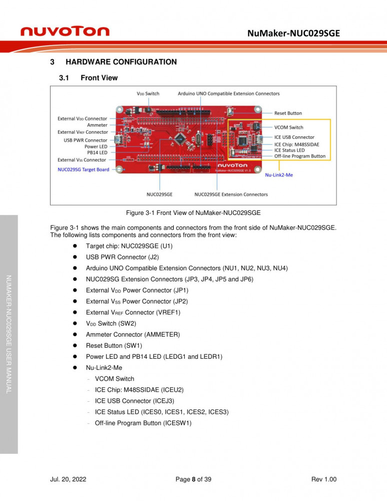 NuMaker-NUC029SGE manual page 8