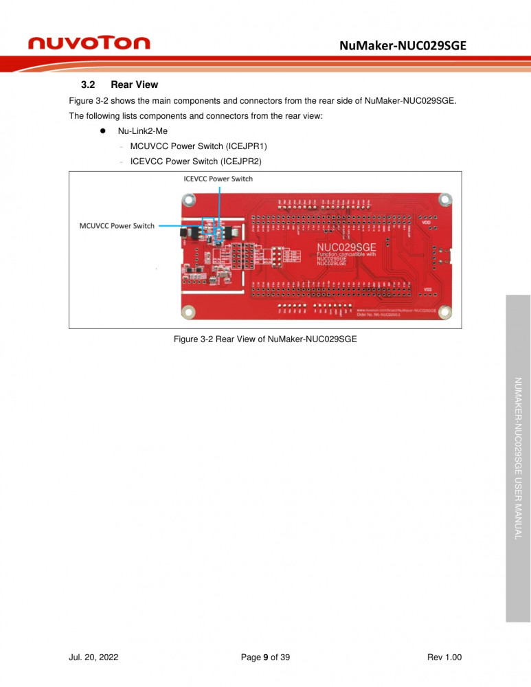 NuMaker-NUC029SGE manual page 9