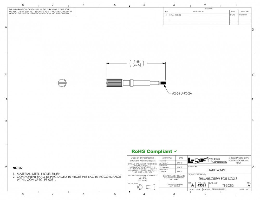 L-com TS-SCSI3 technical document preview