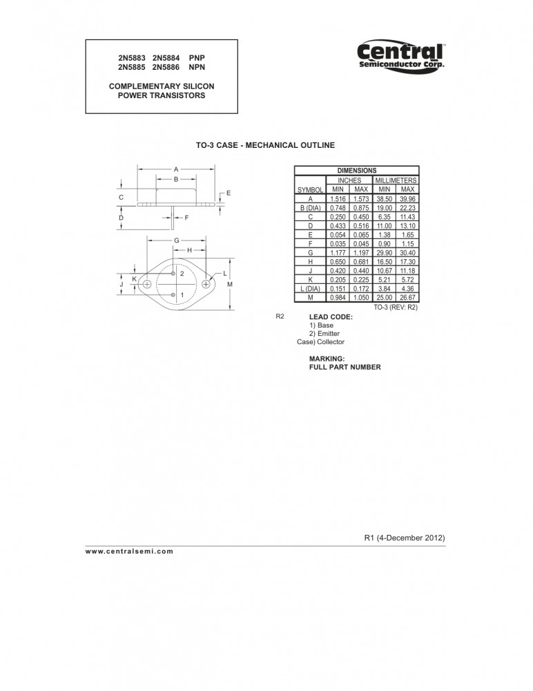 2N5884 datasheet page 2