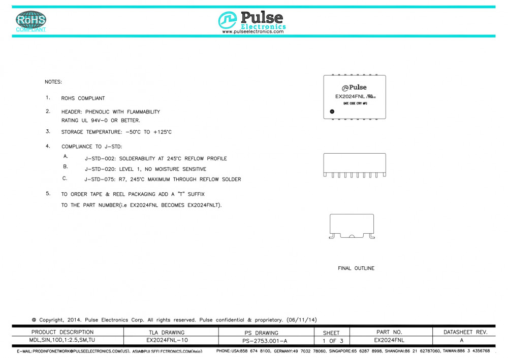 EX2024FNL datasheet page 1