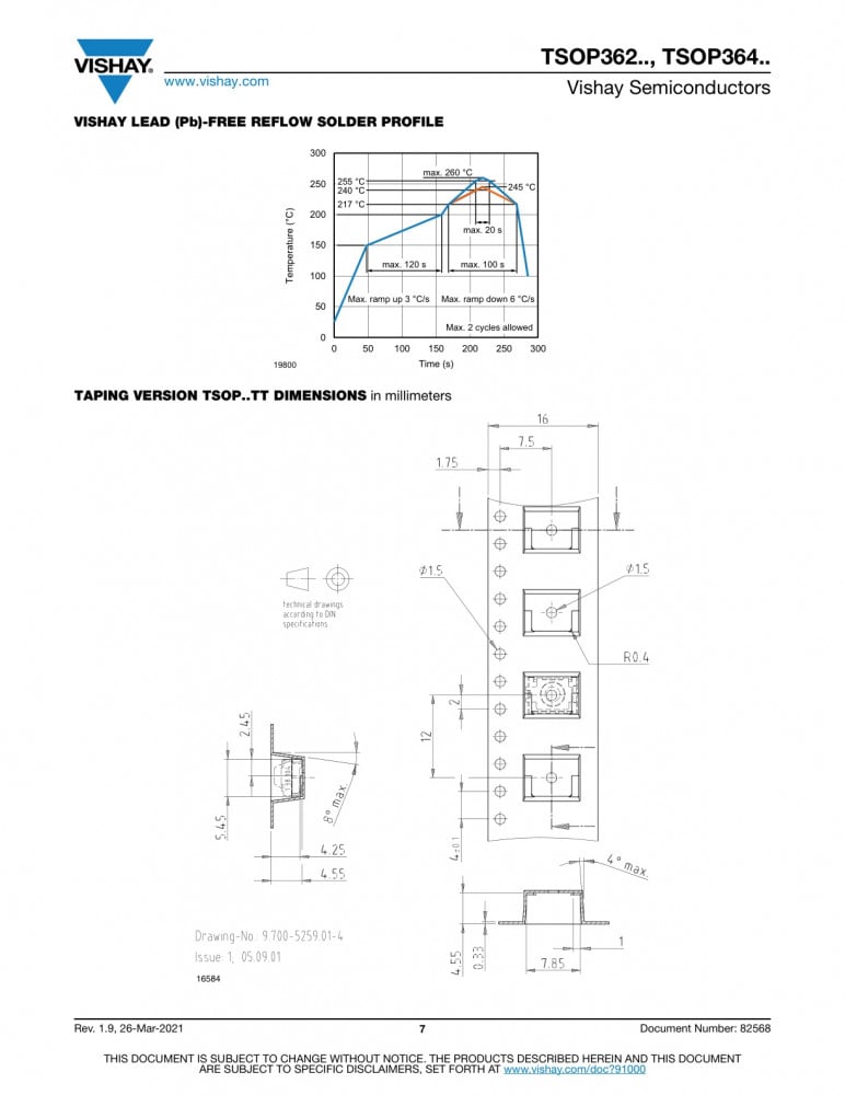 TSOP36433TR datasheet page 7