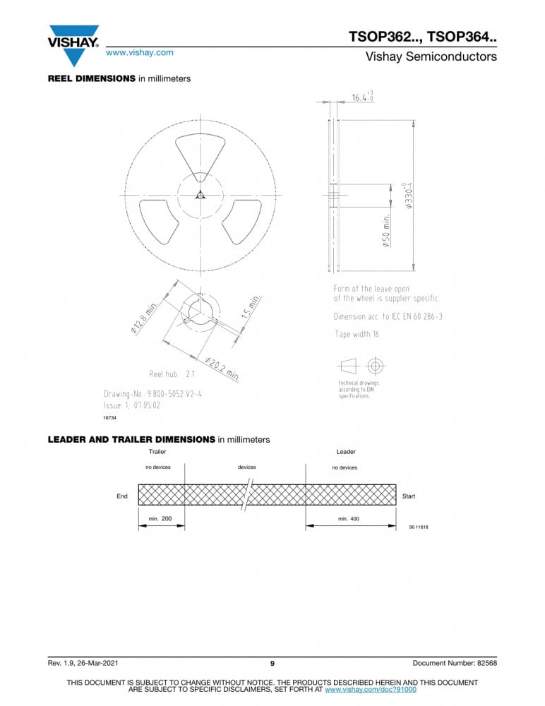 TSOP36433TR datasheet page 9