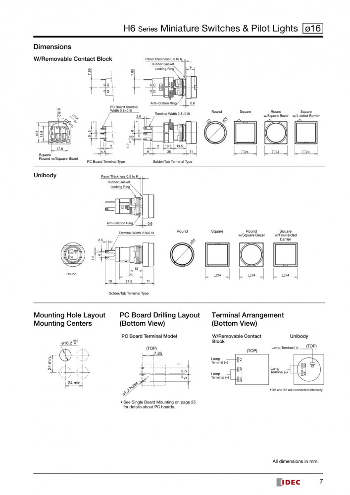 IDEC HA series datasheet page 7