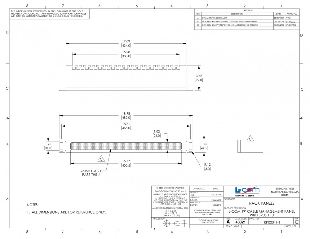 L-com RP00011-1 technical document page