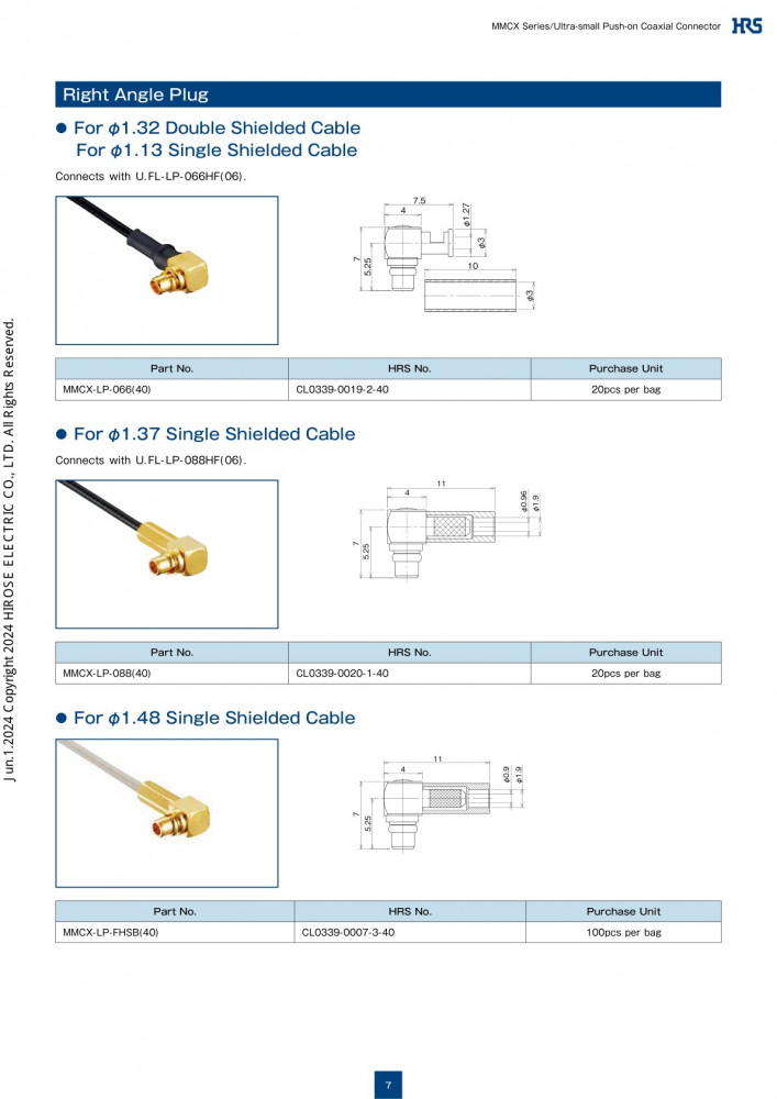 HRS MMCX series document page 7