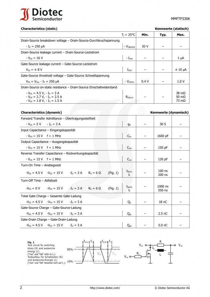 DIOTEC MMFTP330K datasheet page 2