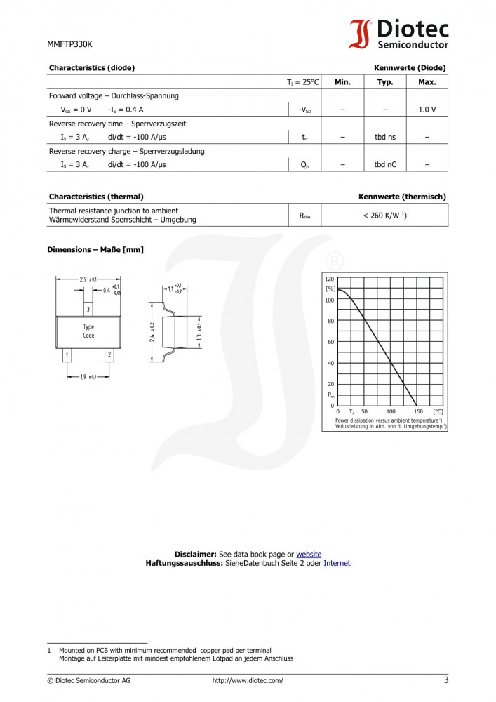 DIOTEC MMFTP330K datasheet page 3