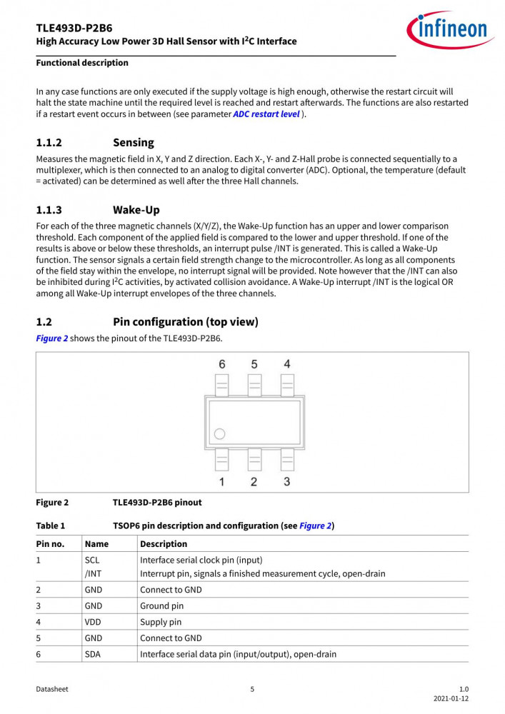 TLE493D-P2B6 datasheet page 5