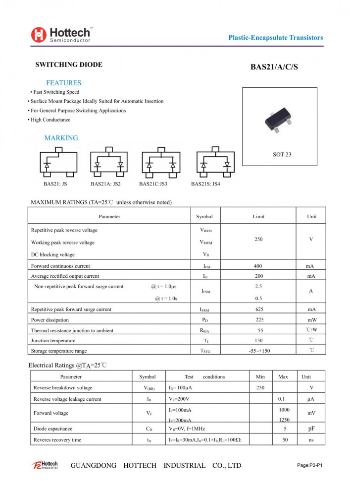BAS21 technical document page 1
