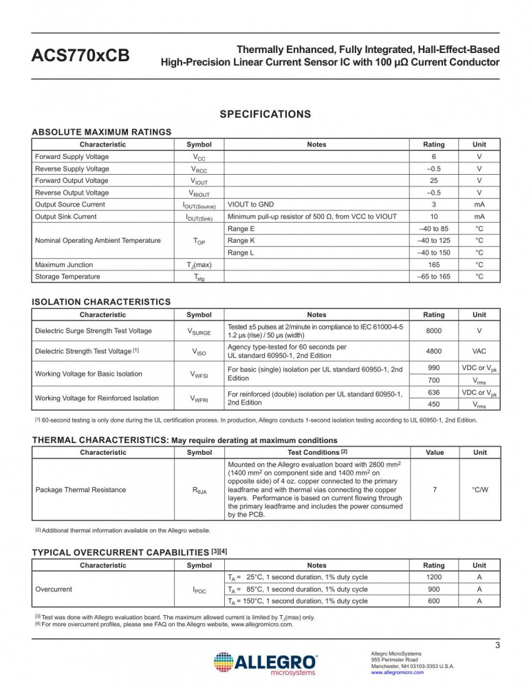 ACS770 datasheet page 3